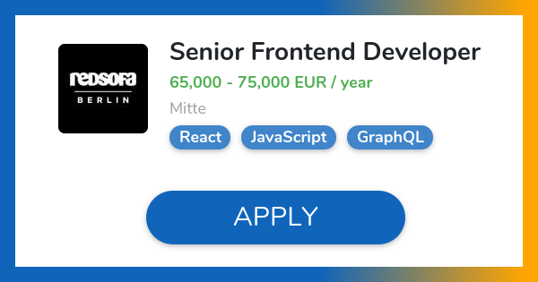 Senior Frontend Developer Job In Berlin Redsofa Berlin Gmbh