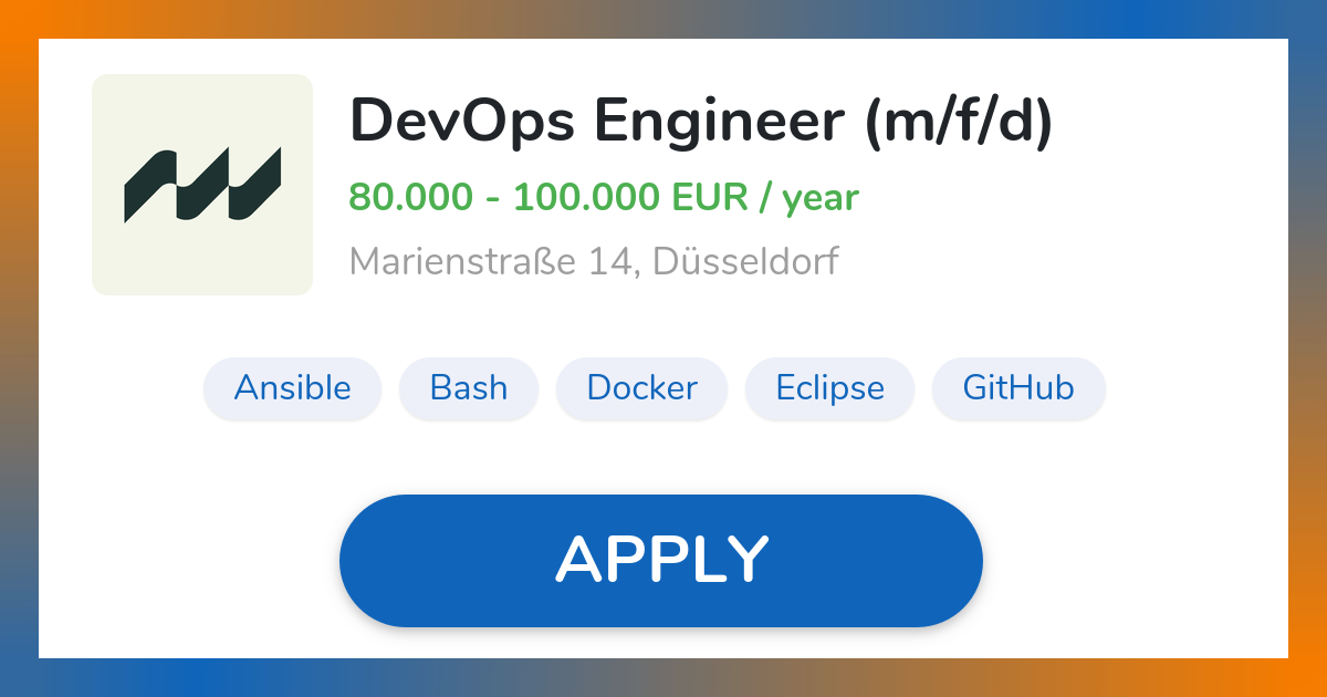DevOps Engineer (m/f/d) Job in Düsseldorf | Alphawave GmbH