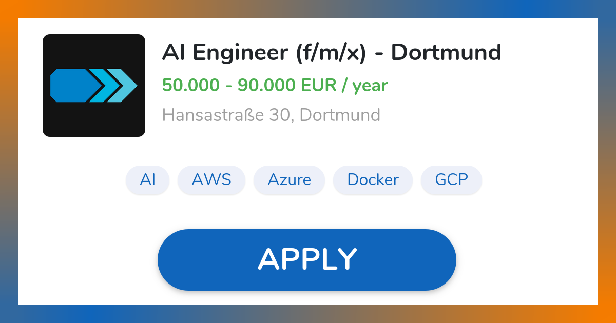 AI Engineer (f/m/x) Job in Dortmund | NETCONOMY
